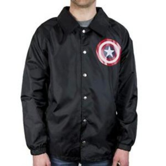 Marvel | Jackets & Coats | Marvel Mens Captain America Logo With Back ...